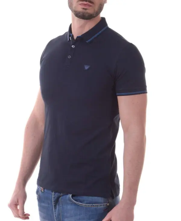 Emporio Armani Logo Slim Polo Shirt - Black
