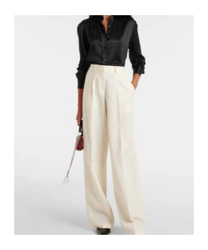 Magda Butrym Wool And Silk Wide-leg Pants