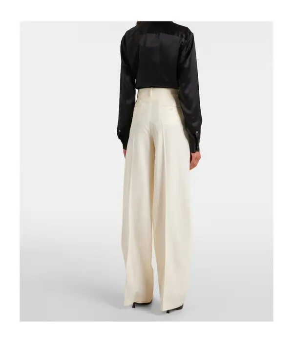 Magda Butrym Wool And Silk Wide-leg Pants