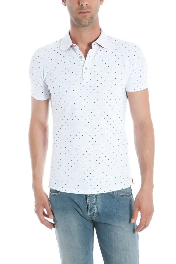 Emporio Armani Logo Slim Polo Shirt - White