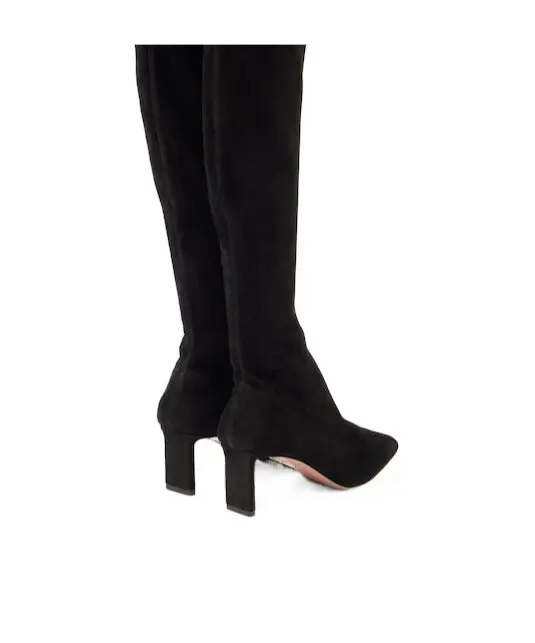 AQUAZZURA Solid Suede Knee-high Boots