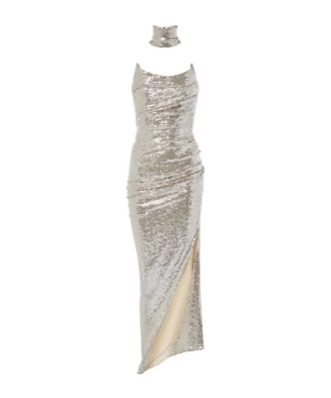 Maticevski Exhilarate Gathered Sequined Gown
