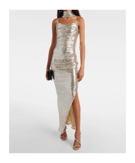 Maticevski Exhilarate Gathered Sequined Gown