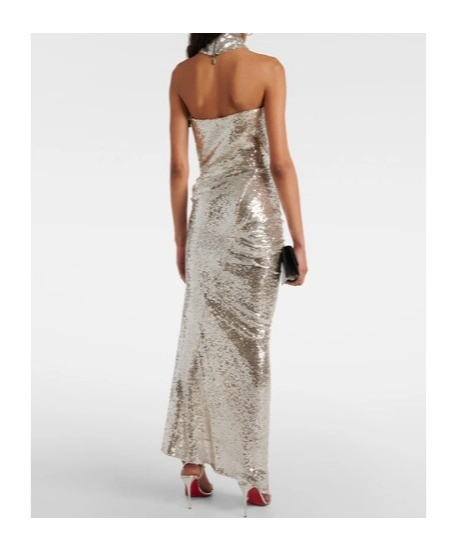 Maticevski Exhilarate Gathered Sequined Gown
