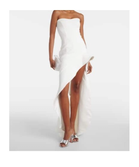 Maticevski Strapless Ruffled Evening Gown