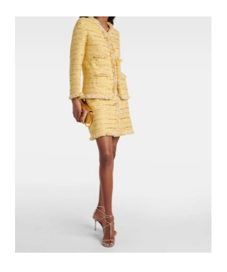 Giambattista Valli Fringed Bouclé Miniskirt