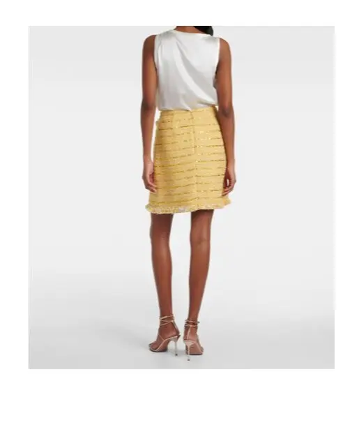 Giambattista Valli Fringed Bouclé Miniskirt