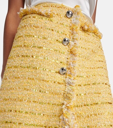 Giambattista Valli Fringed Bouclé Miniskirt