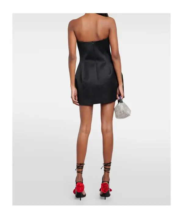 Magda Butrym Bustier Minidress With Floral Appliqu