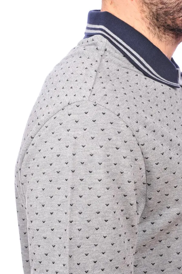 Emporio Armani Logo Slim Polo Shirt - Gray