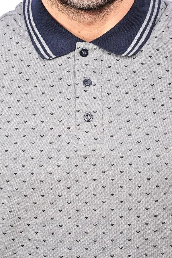 Emporio Armani Logo Slim Polo Shirt - Gray
