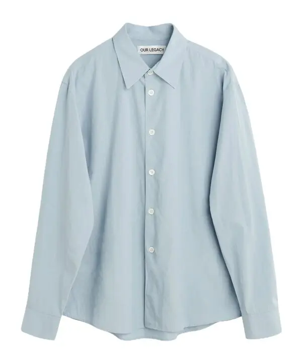 Our Legacy Long-sleeved Curved Hem Shirt