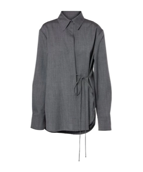 JIL SANDER Belted Wool Shirt