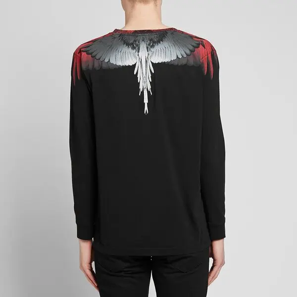 MARCELO BURLON COUNTY OF MILAN Printed Long-sleeved T-shirt - Black