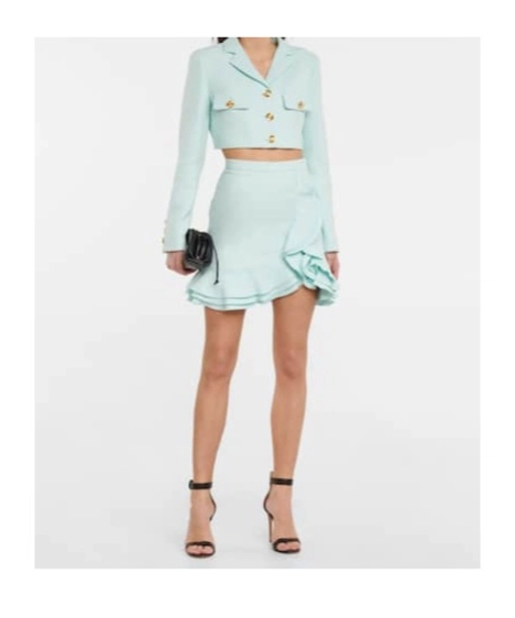 Giambattista Valli Ruffled Crêpe Miniskirt