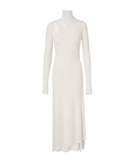 Victoria Beckham Cutout Jersey Midi Dress - White