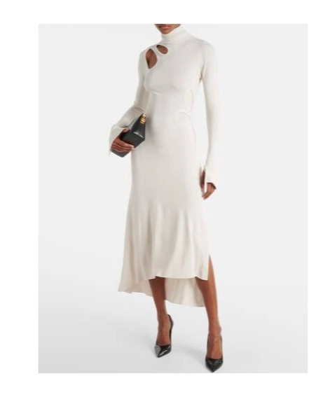 Victoria Beckham Cutout Jersey Midi Dress