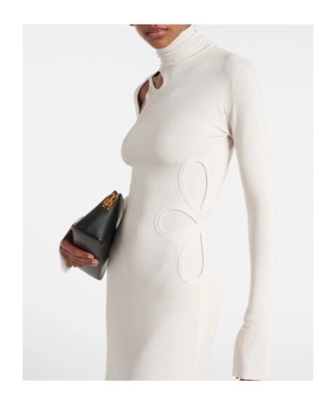 Victoria Beckham Cutout Jersey Midi Dress
