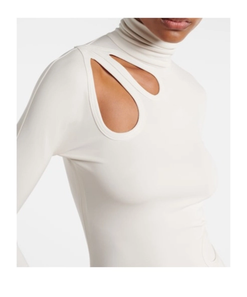 Victoria Beckham Cutout Jersey Midi Dress