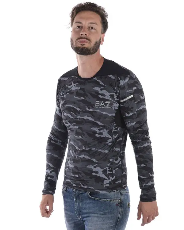 EA7 Long Sleeve Camouflage T-shirt