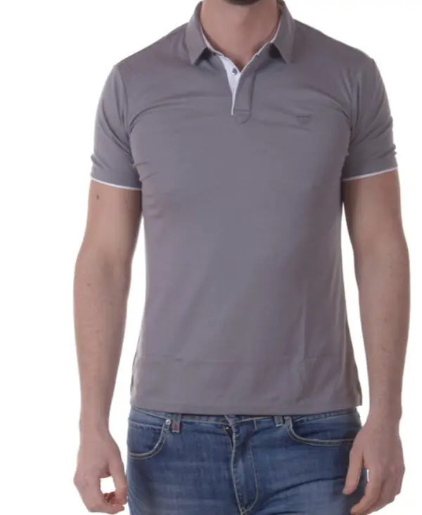 Emporio Armani Logo Slim Polo Shirt - Gray
