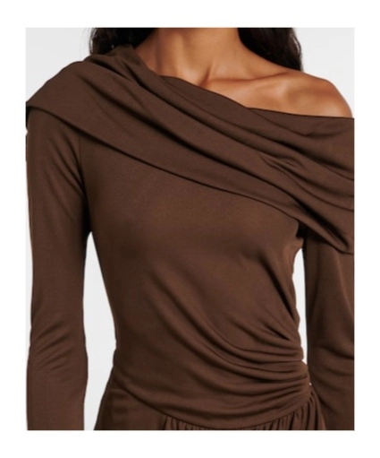 Oscar De La Renta Off-the-shoulder Jersey Gown
