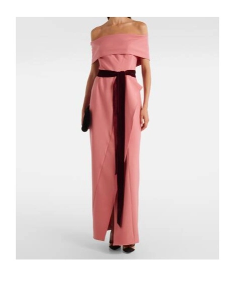 Oscar De La Renta Off-shoulder Wool-blend Gown