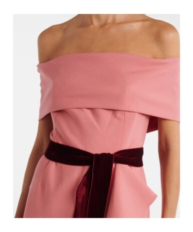 Oscar De La Renta Off-shoulder Wool-blend Gown