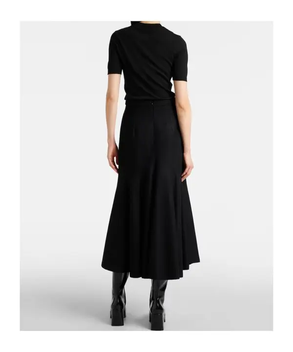 PATOU Pleated Detail Midi Skirt