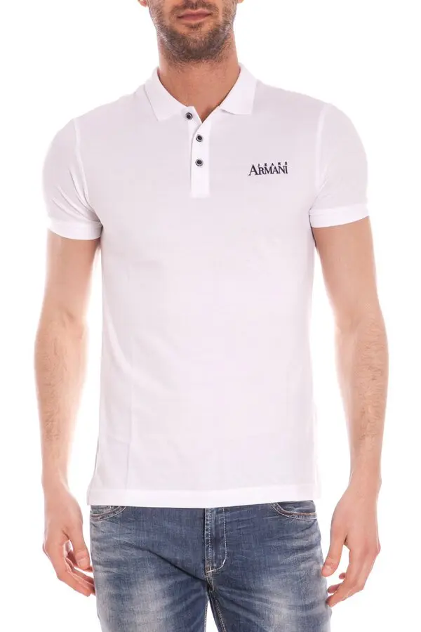 Emporio Armani Logo Slim Polo Shirt - White