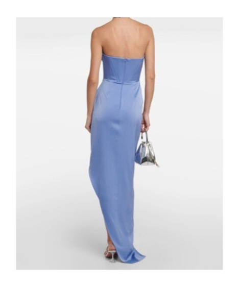 Alex Perry Satin Crepe Draped Bustier Gown