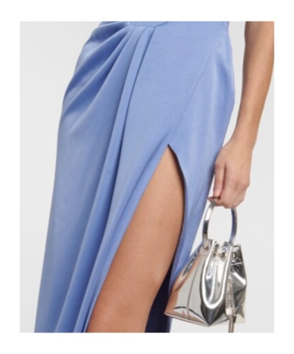Alex Perry Satin Crepe Draped Bustier Gown