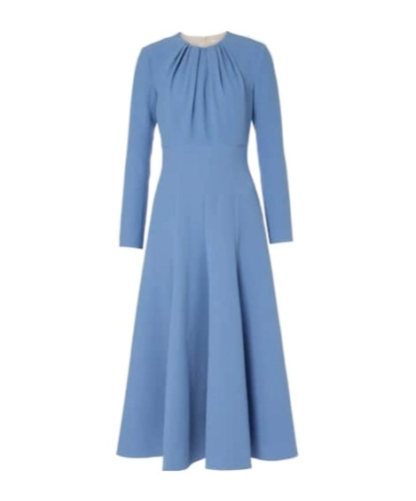 EMILIA WICKSTEAD Belgium Pleated Midi Dress