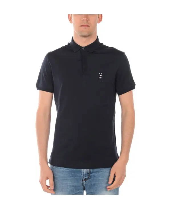 Emporio Armani Short-sleeved Polo Shirt - Black