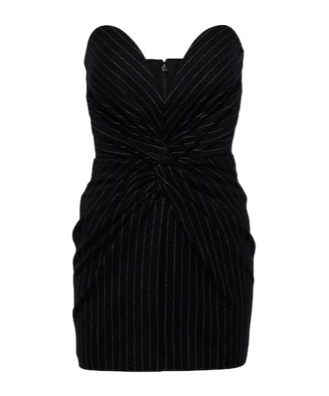 Alex Perry Pinstripe Strapless Minidress