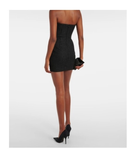 Alex Perry Pinstripe Strapless Minidress