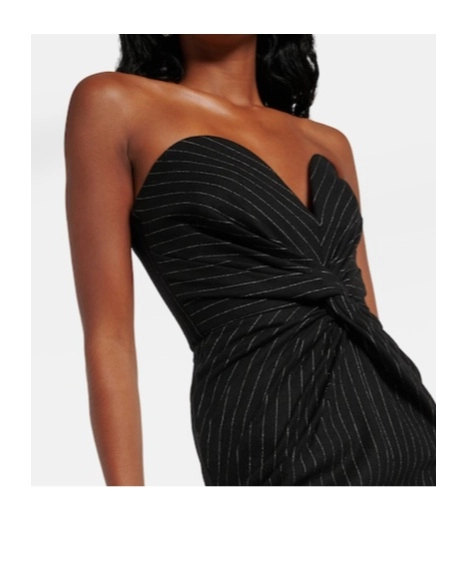 Alex Perry Pinstripe Strapless Minidress