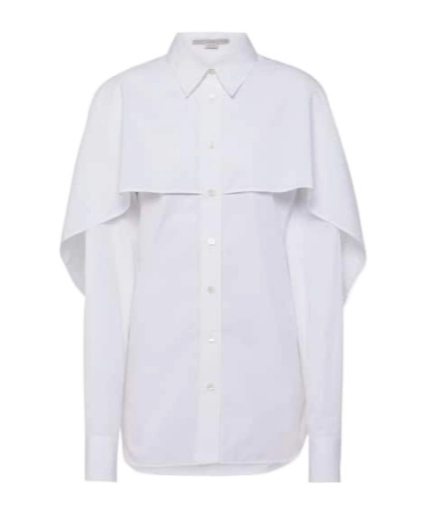 Stella McCartney Caped Cotton Blouse - White
