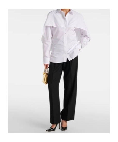 Stella McCartney Caped Cotton Blouse