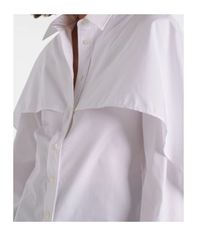 Stella McCartney Caped Cotton Blouse