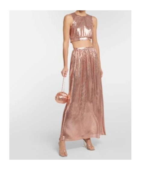 Rabanne Metallic Mesh Maxi Skirt