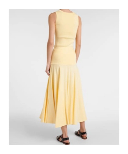 Plan C Pleated Knit Midi Skirt
