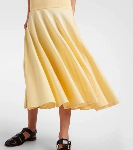 Plan C Pleated Knit Midi Skirt