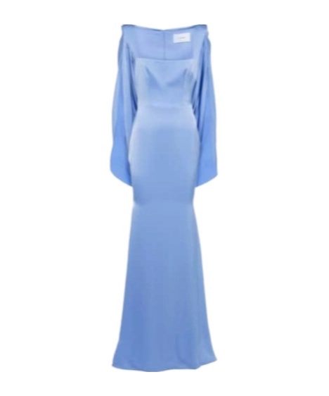 Alex Perry Shawl-style Crepe Dress - Blue