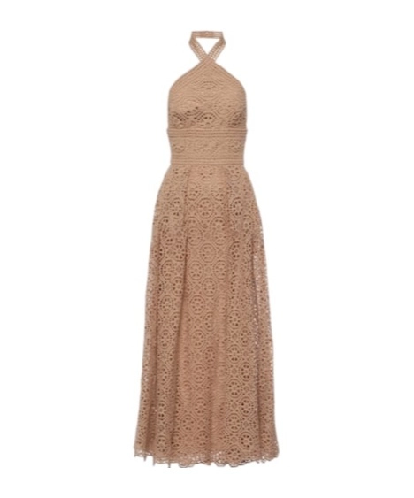 Elie Saab Midi Dress With Halter Neck And Tassel Trim