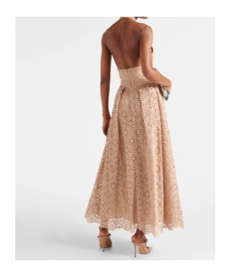 Elie Saab Midi Dress With Halter Neck And Tassel Trim