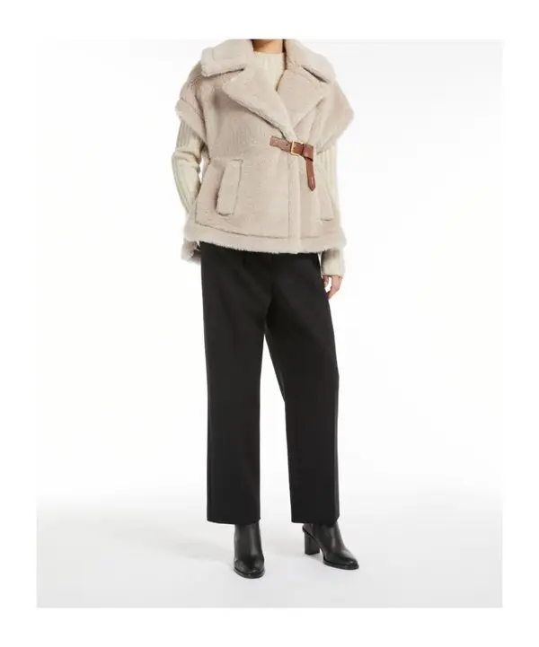 Max Mara Alpaca And Wool Teddy Cape