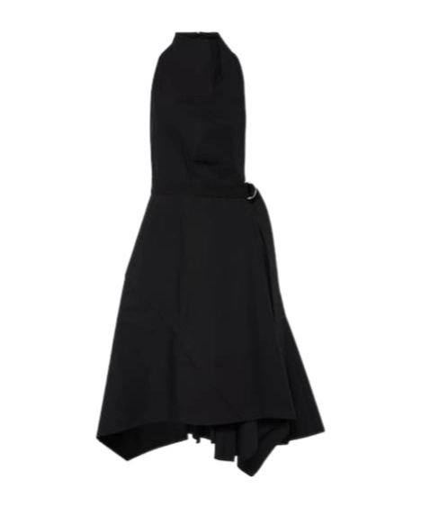 Proenza Schouler Yoko Cotton-blend Poplin Wrap Dress - Black