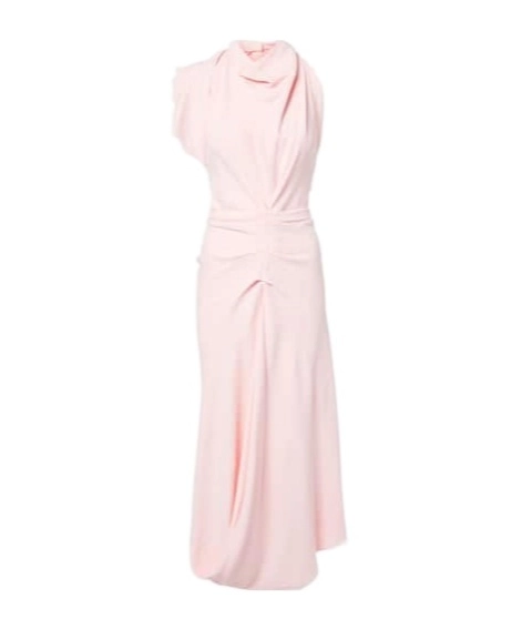 Victoria Beckham Draped Crêpe Midi Dress