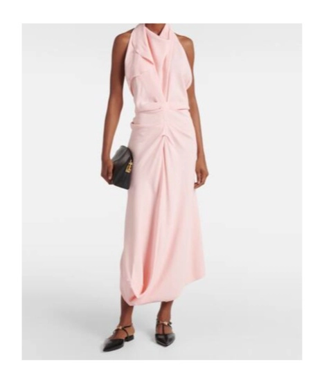 Victoria Beckham Draped Crêpe Midi Dress